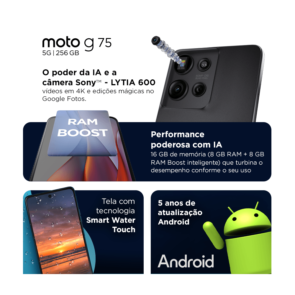 Celular moto g75 5G com câmera Sony | Loja Oficial Brasil 2025